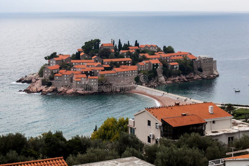 The Island of St. Stephen. Montenegro Stock Photo - Image of stephen ...