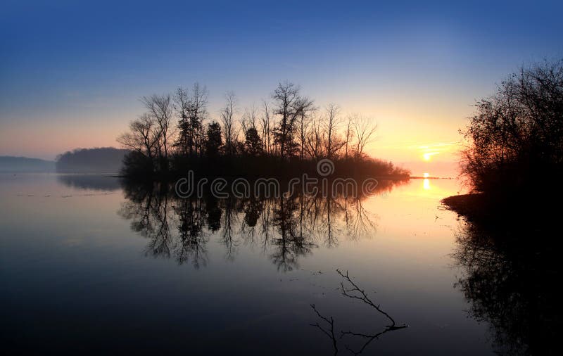 Island in the Sun rise stock image. Image of canada, fall - 31090539