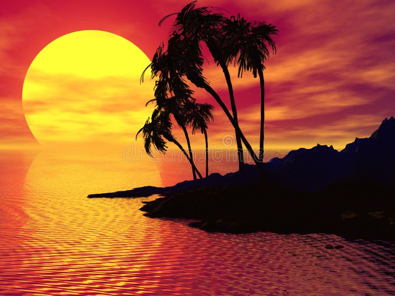 Island Sunset Picture. Image: 3659658