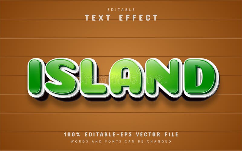Island text cartoon style stock vector. Illustration of sand - 256128755