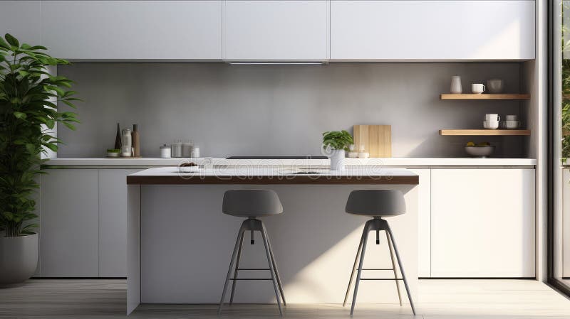 Island work from kitchen stock illustration. Illustration of blend ...