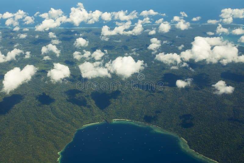 The Islands of Indonesia from Above Stock Photo - Image of adventure ...