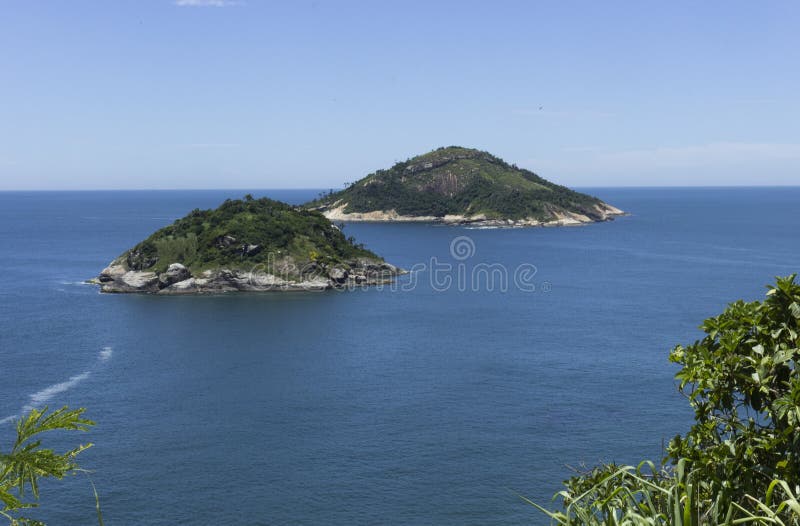 Islands in Rio De Janeiro, Brazil Stock Image - Image of coastline ...