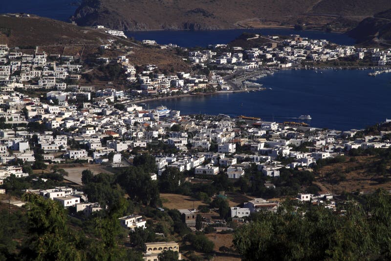 Cueva De La Apocalipsis En La Isla De Patmos, Grecia Imagen de archivo ...