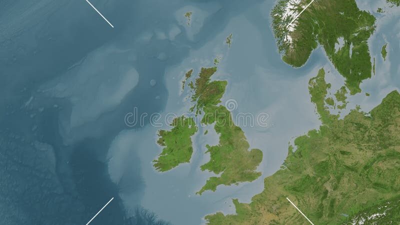 Isle of Arran Island. Satellite Map. Slide Stock Video - Video of ...