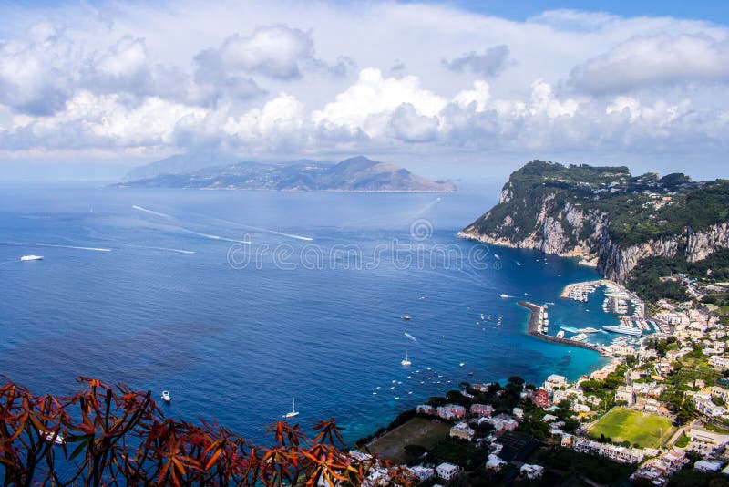 The Isle of Capri in Italy stock image. Image of town - 161360605