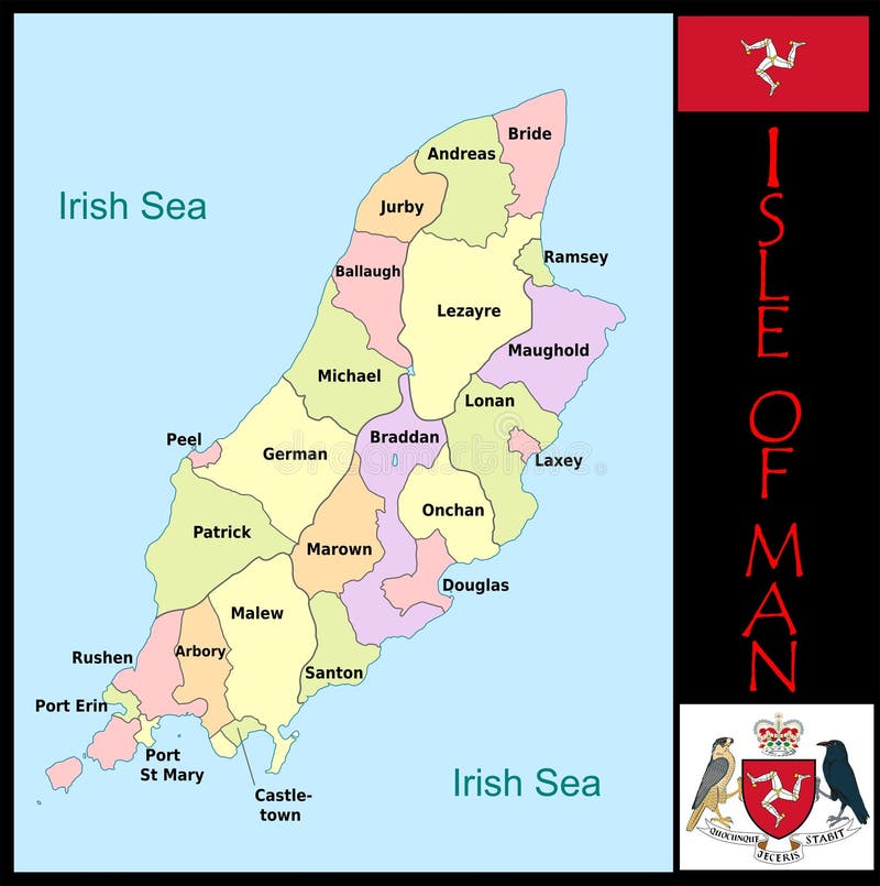 Isle Man Administrative Divisions Stock Illustrations – 13 Isle Man ...
