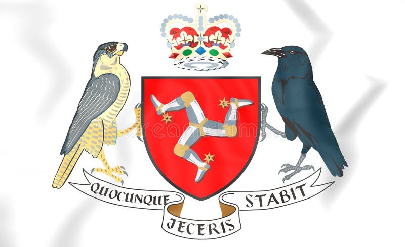 Isle of Man Coat of Arms. stock illustration. Illustration of dutch ...