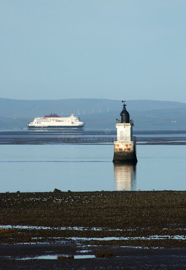 Isle of Man Ferry Manxman Plover Scar Lighthouse Editorial Stock Photo ...