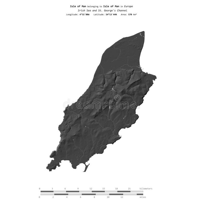 Isle Of Man Isle Of Man Shape On White Bilevel Stock Illustration Illustration Of Solid
