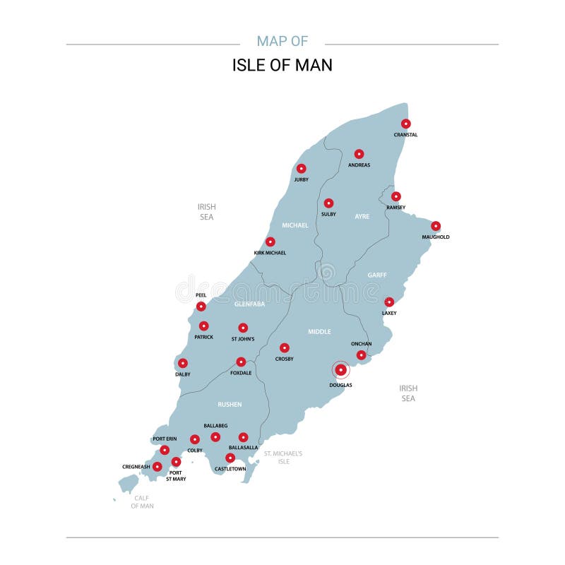 Isle of Man Infographic Map Vector Illustration. Stock Vector ...