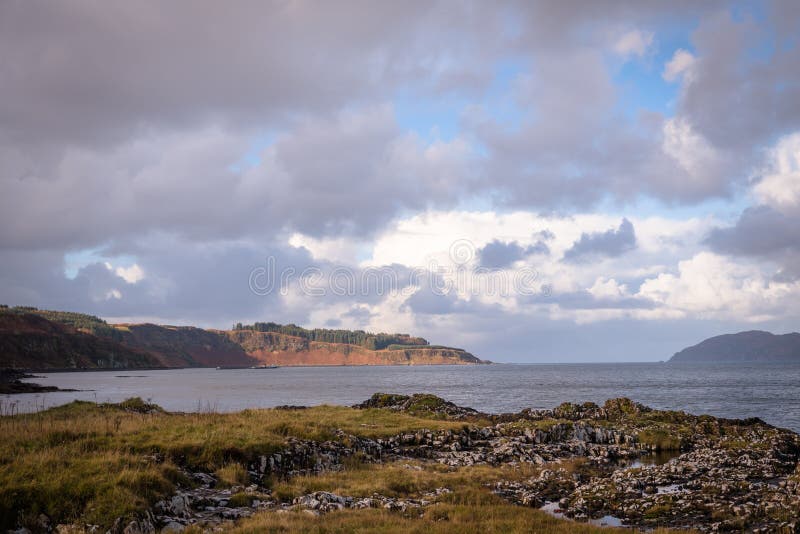Isle of Mull coast view stock image. Image of panorama - 105608261