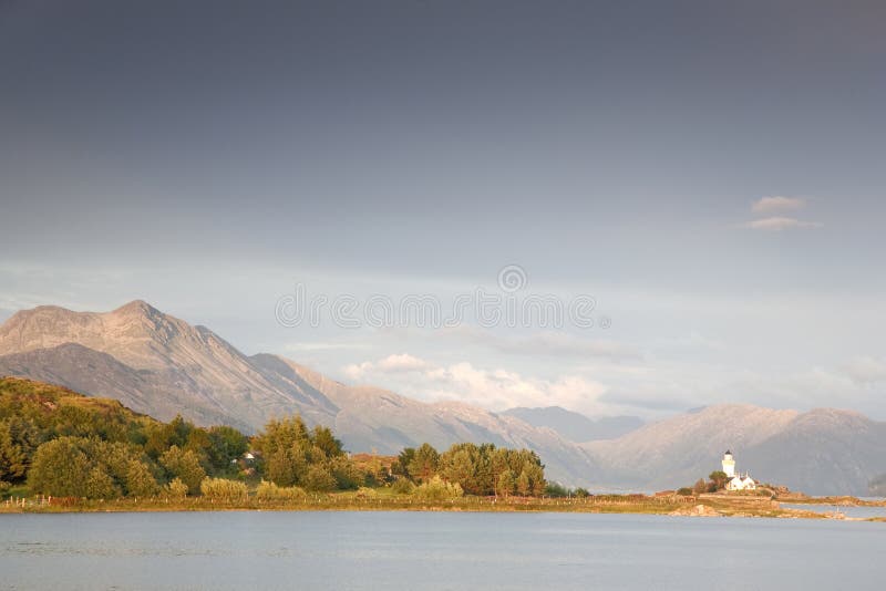 Isle Ornsay Lighthouse stock image. Image of hill, countryside - 27747553
