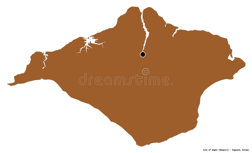 Isle of Wight, Unitary Authority of England, on White. Pattern Stock ...