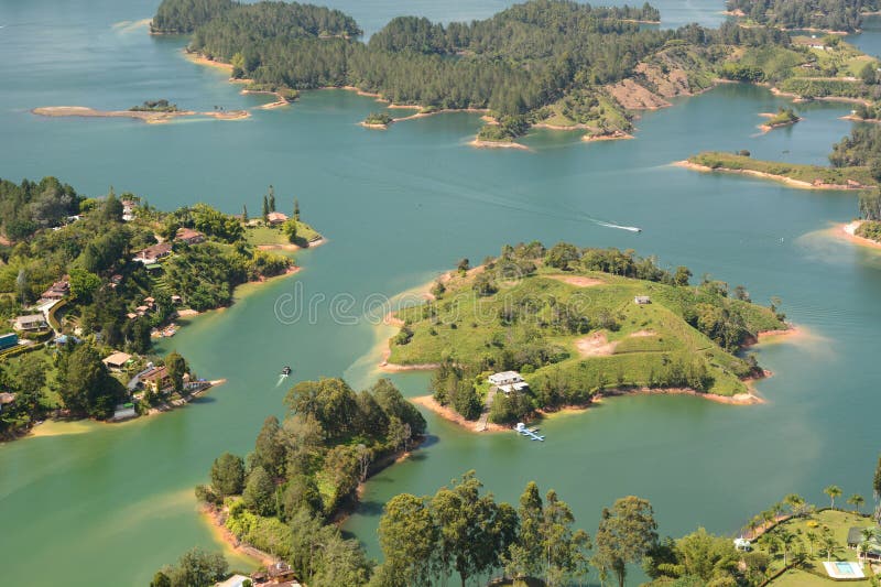 An Islet of the Lake. View from El Penol, the Rock of Guatape ... An Islet of the Lake. View from El Penol, the Rock of Guatape ...