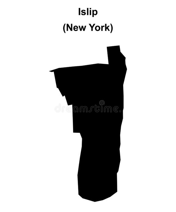 Islip outline map stock vector. Illustration of territory - 357489430