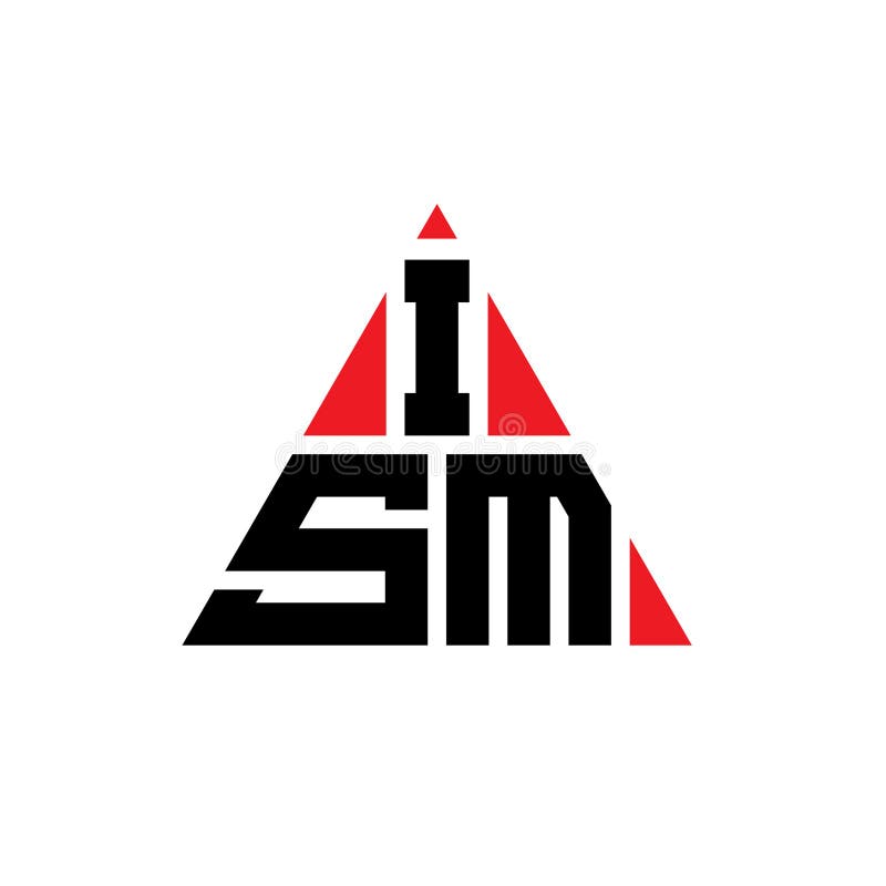ISM Triangle Letter Logo Design with Triangle Shape. ISM Triangle Logo ...