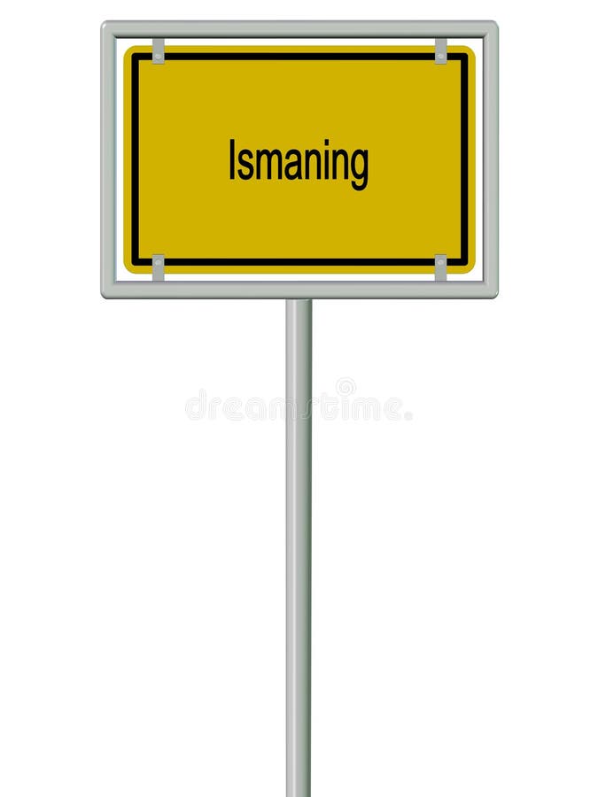 Ismaning, town sign stock illustration. Illustration of graphic - 376809077