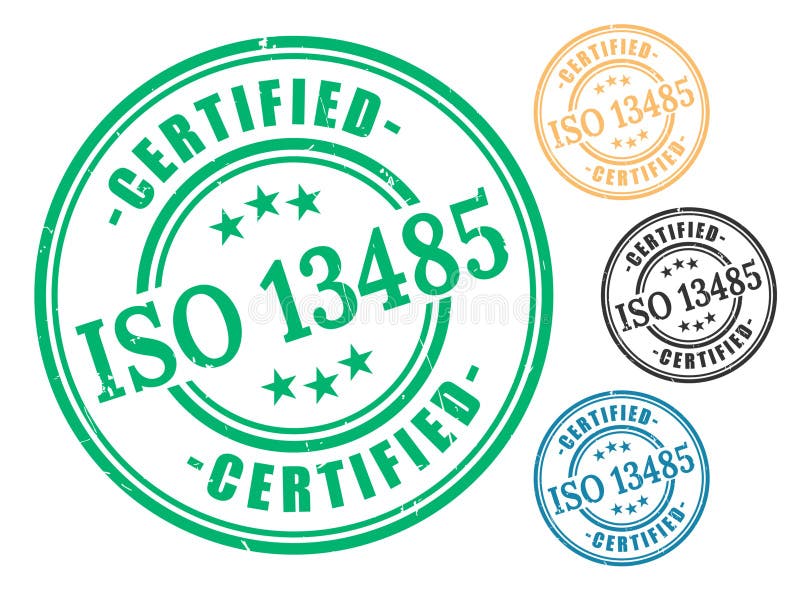 ISO 13485 Approved Labels, Medical Quality Compliance Vector Stamps ...