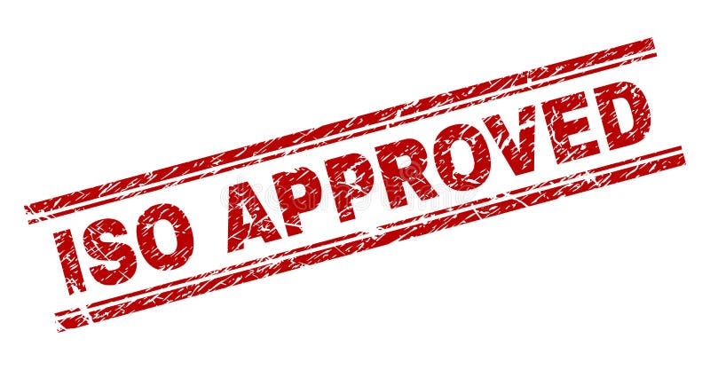Scratched Textured ISO APPROVED Stamp Seal Stock Vector - Illustration ...