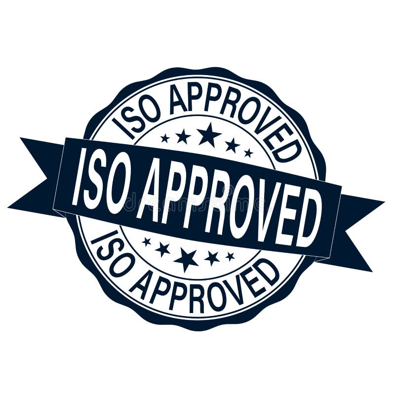 ISO APPROVED Certified Sign Icon. Certification Stamp. Circle And ...