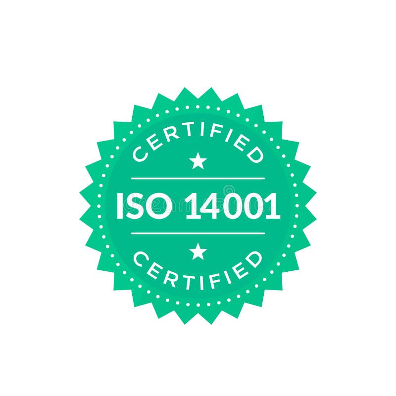 ISO 14001 Badge, Green on White Stock Vector - Illustration of vector ...