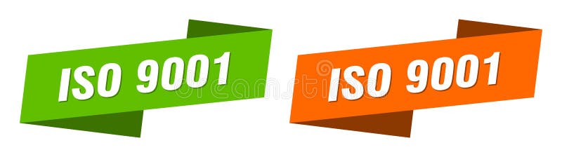 Iso 9001 Banner. Iso 9001 Ribbon Label Sign Set Stock Vector ...