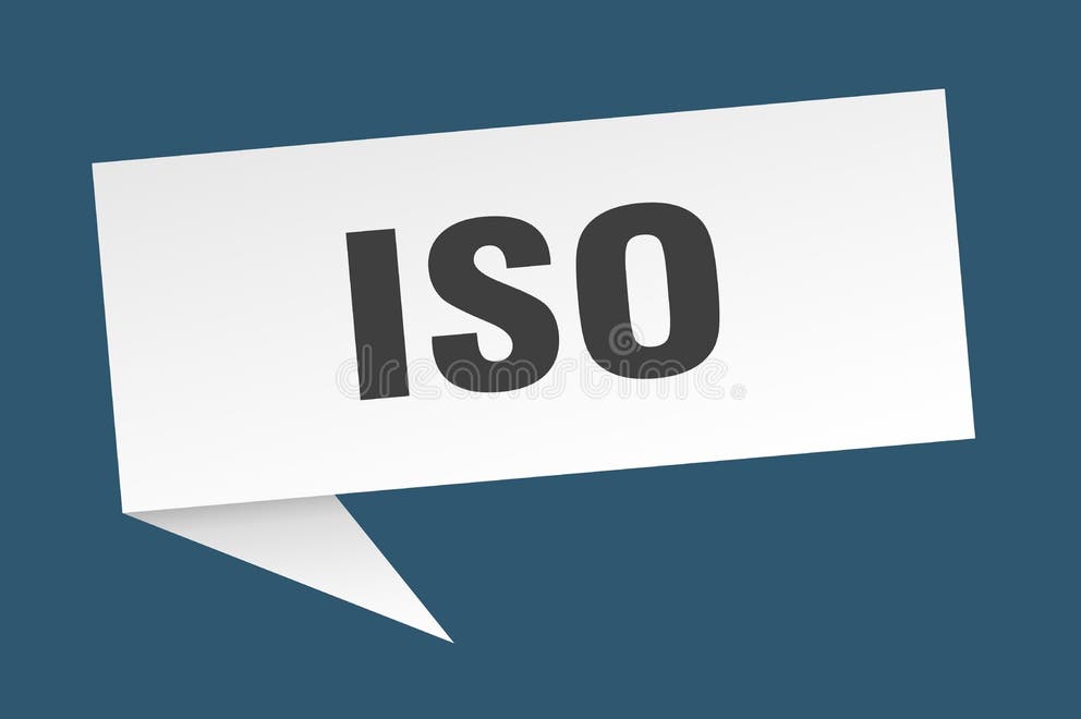 Iso Banner. Iso Speech Bubble Stock Vector - Illustration of ...