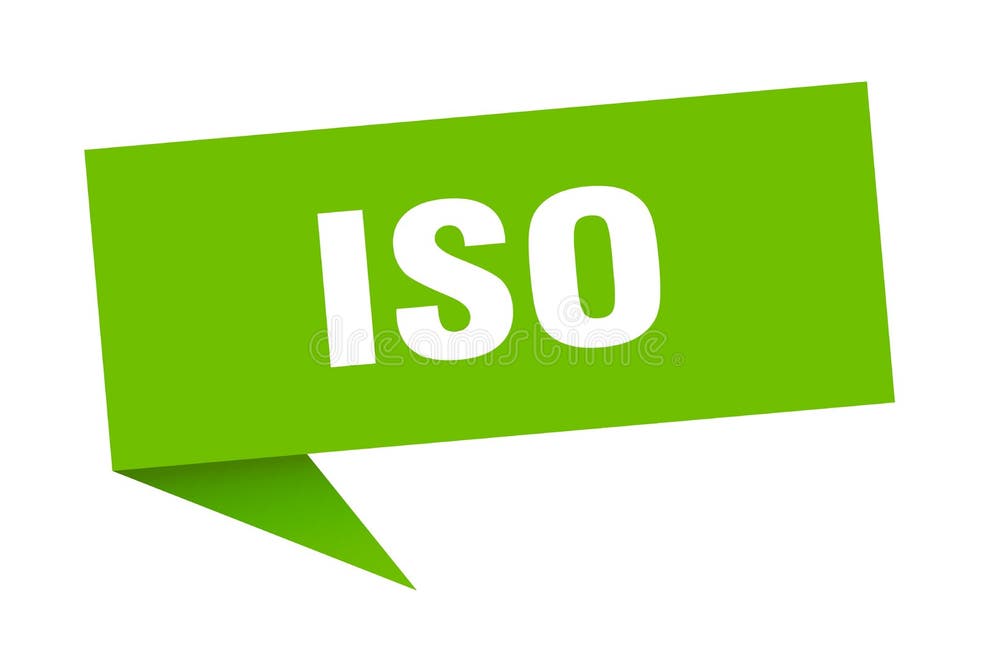 Iso Banner. Iso Speech Bubble Stock Vector - Illustration of vector ...