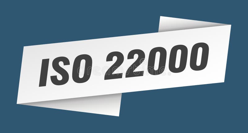 Iso 22000 Banner Template. Ribbon Label Sign. Sticker Stock Vector ...