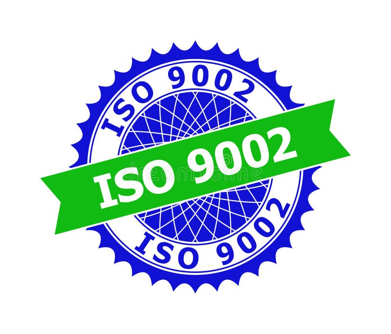 ISO 9002 Bicolor Clean Rosette Template for Stamps Stock Illustration ...