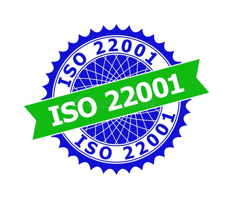 ISO 22001 Bicolor Clean Rosette Template for Watermarks Stock ...