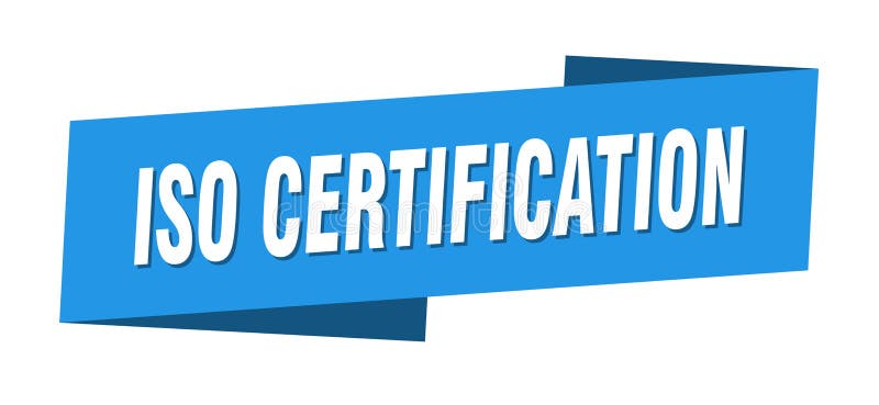 Iso Certification Banner Template. Iso Certification Ribbon Label Stock ...