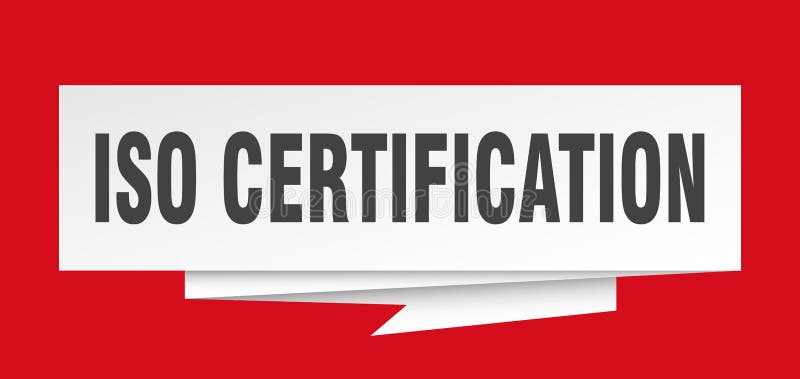 Iso certification stock vector. Illustration of ribbon - 124340999