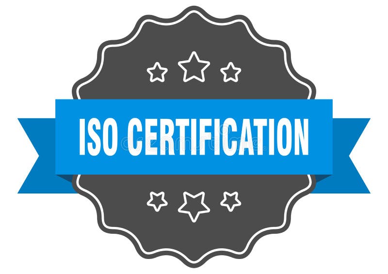 Iso Certification Label. Iso Certification Round Band Sign Stock Vector ...