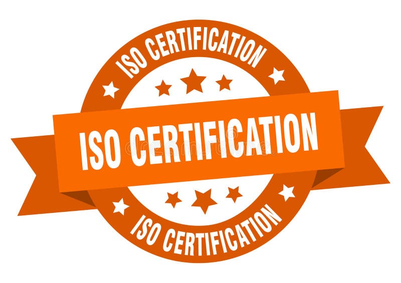 Iso Certification Round Ribbon Isolated Label. Iso Certification Sign ...