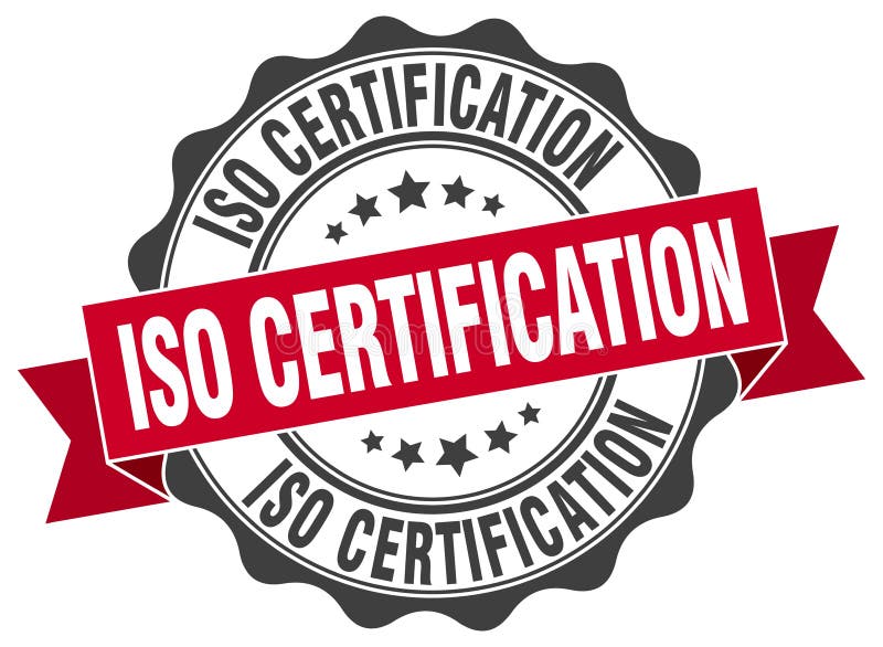 Iso Certification Round Ribbon Isolated Label. Iso Certification Sign ...