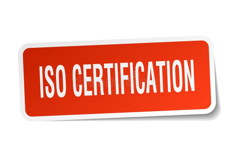 Iso certification sticker. stock vector. Illustration of sticker ...