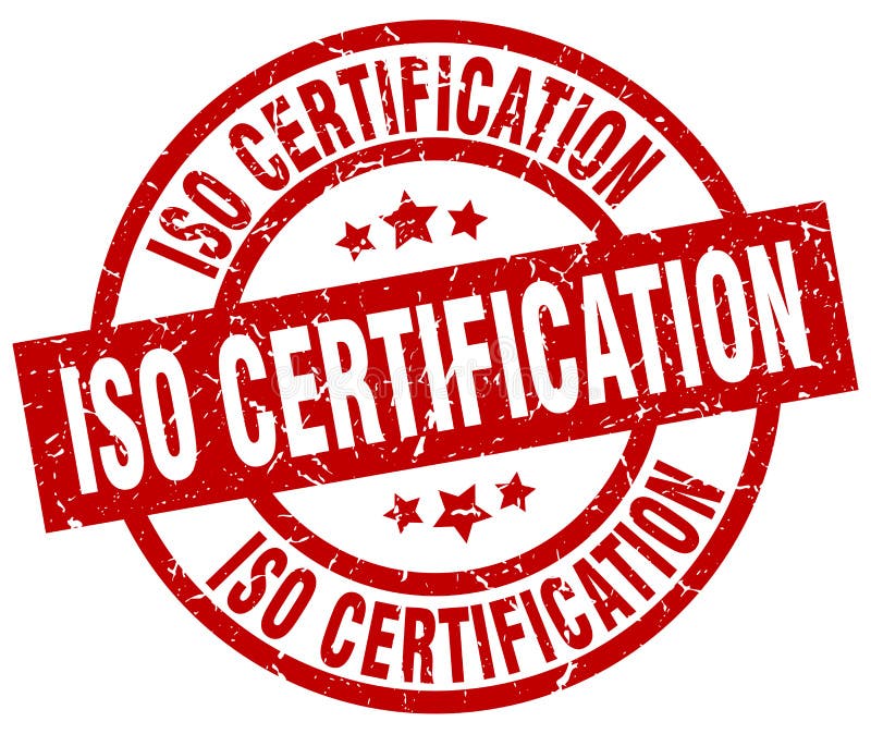 Iso certification stamp stock vector. Illustration of isolated - 122180502