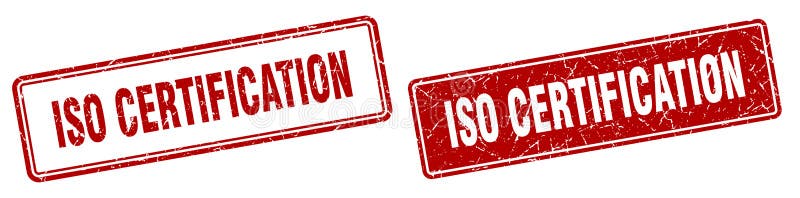 Iso Certification Stamp Set. Iso Certification Square Grunge Sign Stock ...