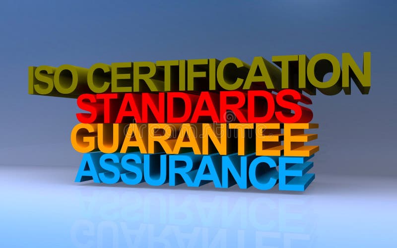 Iso Certification Standards Guarantee Assurance on Blue Stock Image ...