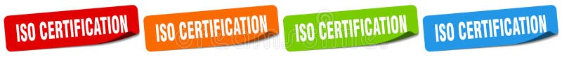 Iso Certification Sticker. Iso Certification Sticker Set on White ...