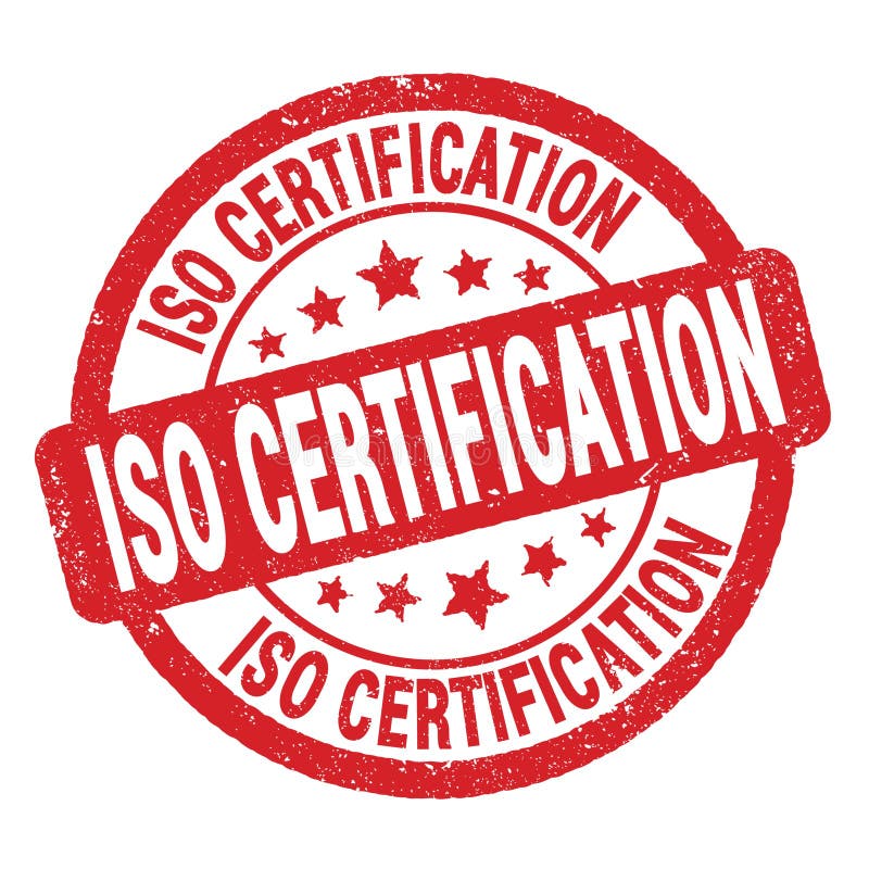 ISO CERTIFICATION Text Written on Red Round Stamp Sign Stock ...