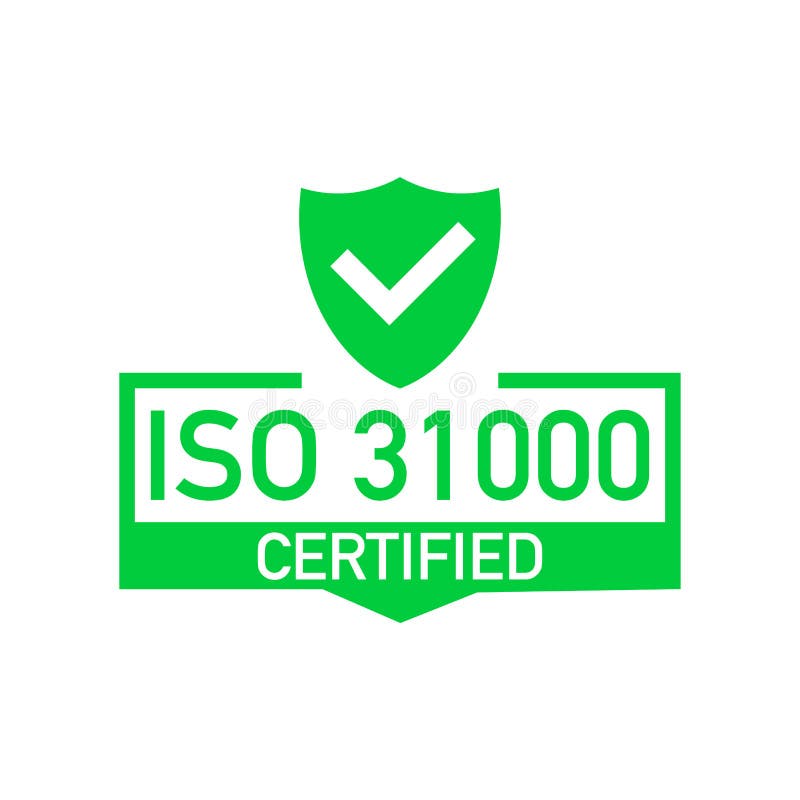 ISO 31000 Certified Badge, Icon. Certification Stamp. Flat Design ...