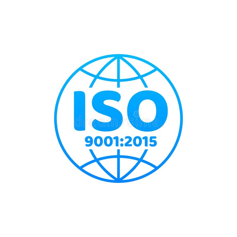 ISO 9001 Certified Badge, Icon. Certification Stamp. Flat Design Vector ...