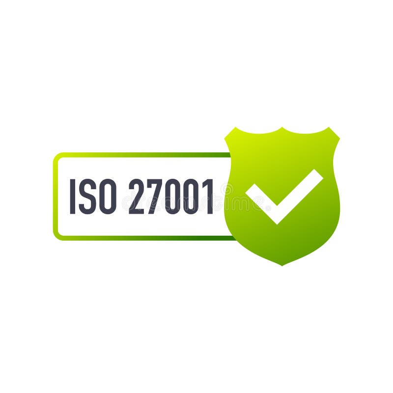 ISO 27001 Certified Badge, Icon. Certification Stamp. Flat Design ...