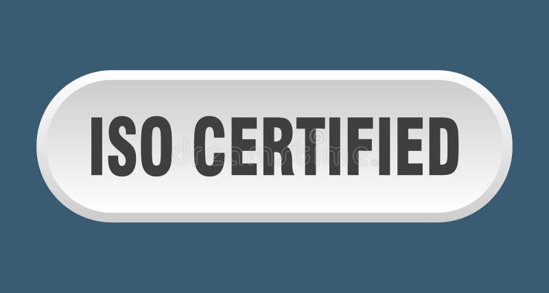 Iso Certified Button. Sticker. Banner. Rounded Glass Sign Stock Vector ...