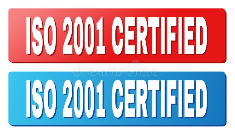 ISO 2001 CERTIFIED Blue and Red Round Stamp Seals with Distress ...