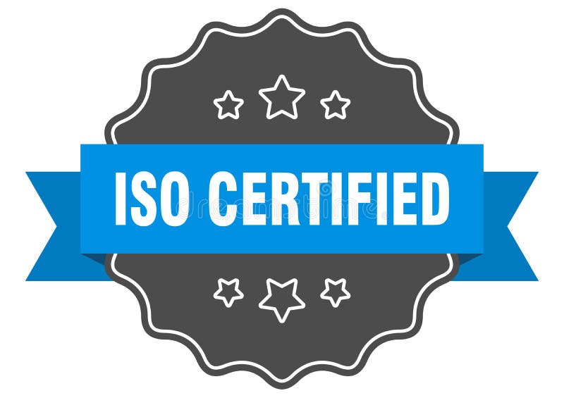 Iso Certified Label. Iso Certified Isolated Seal. Sticker. Sign Stock ...