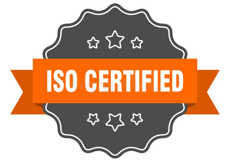 Iso Certified Label. Iso Certified Isolated Seal. Sticker. Sign Stock ...